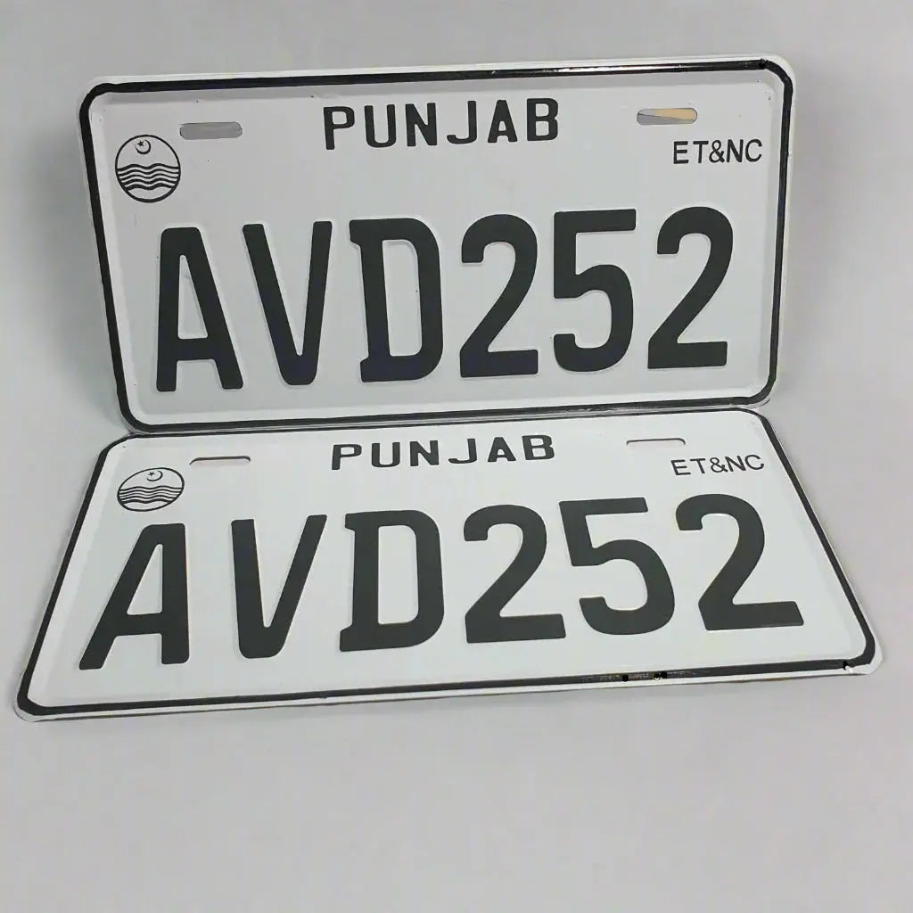 All Punjab Embossed Replica Number Plate | Custom Car Plate Design ...