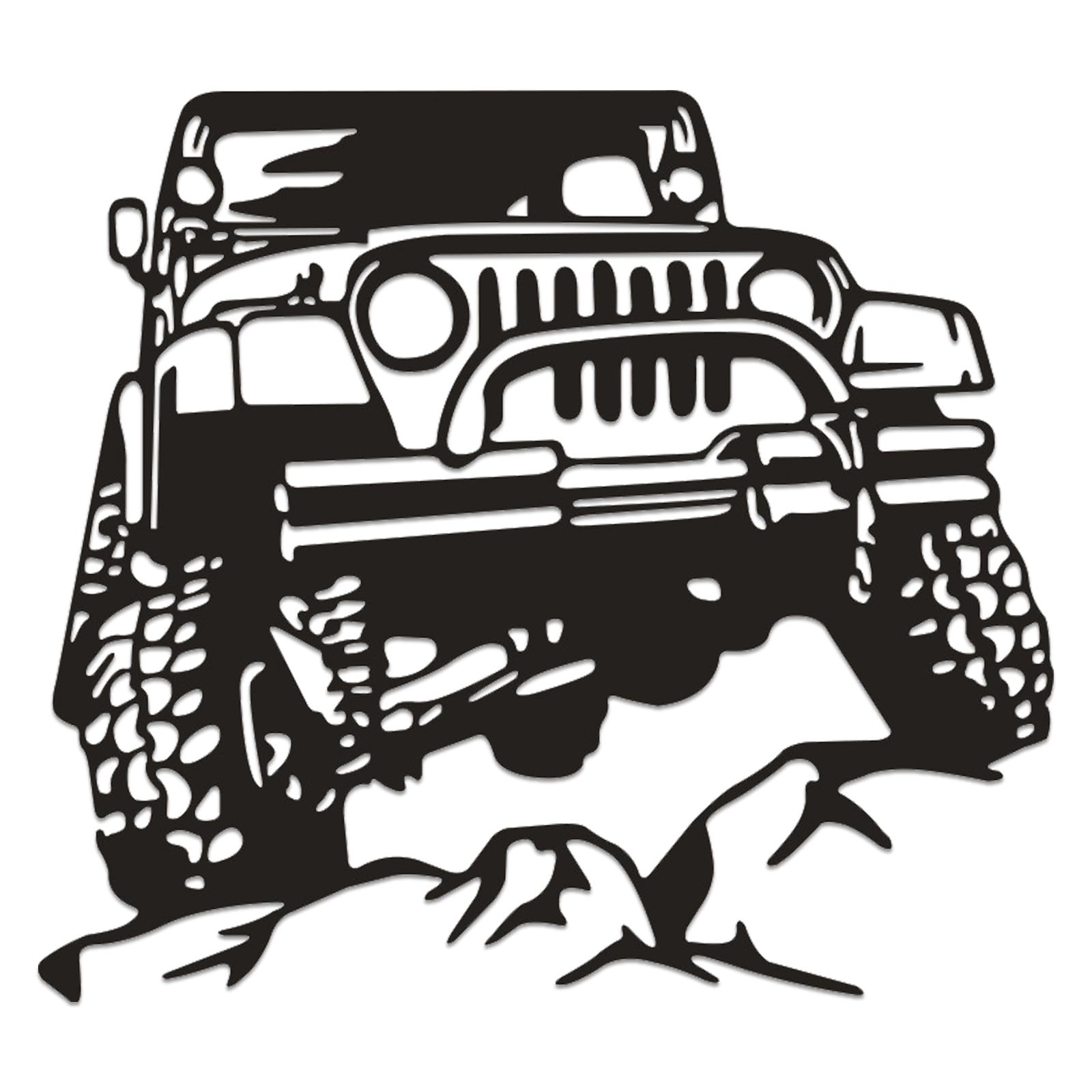 Rugged Off-Road Jeep Wall Decal | 4x4 Adventure Vinyl Art – Marif Creations