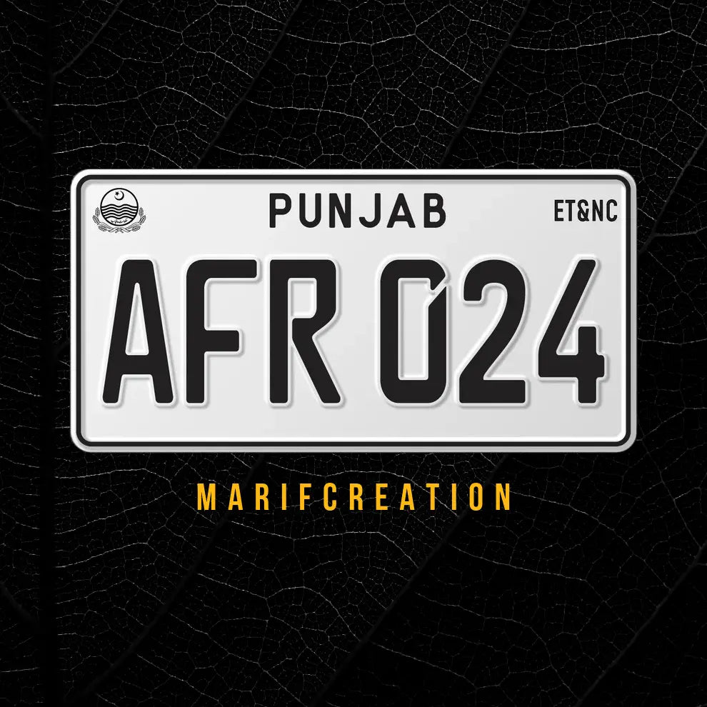 All Punjab Embossed Replica Number Plate | Custom Car Plate Design ...