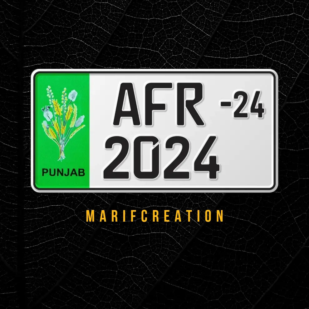 Embossed Replica Number Plate – Sindh Ajrak Style | Unique Car Design ...