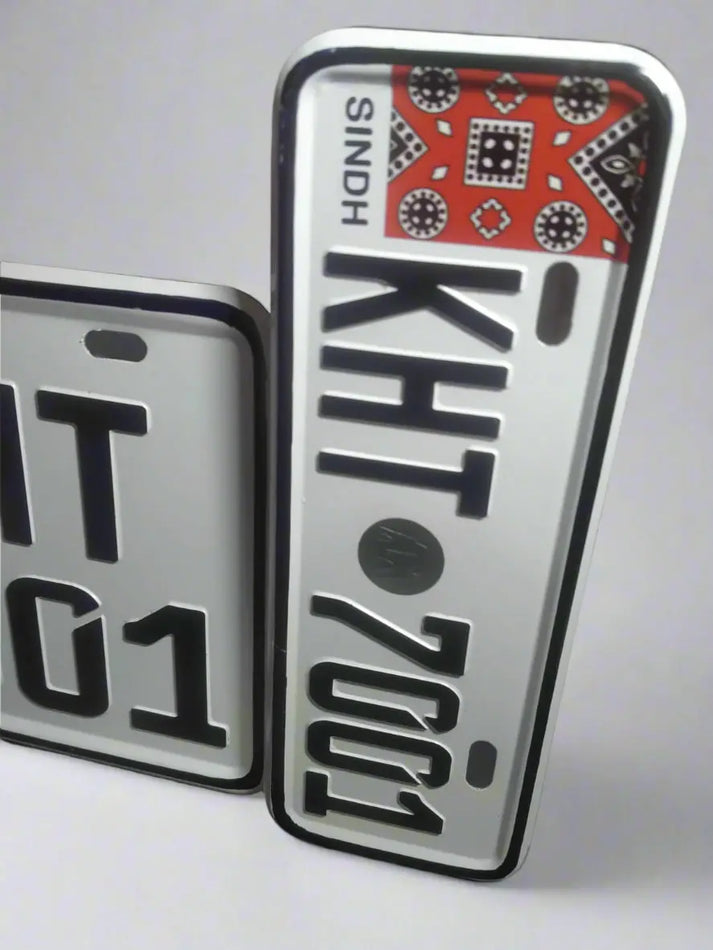 Embossed Replica Number Plate – Sindh Ajrak Style | Unique Car Design ...